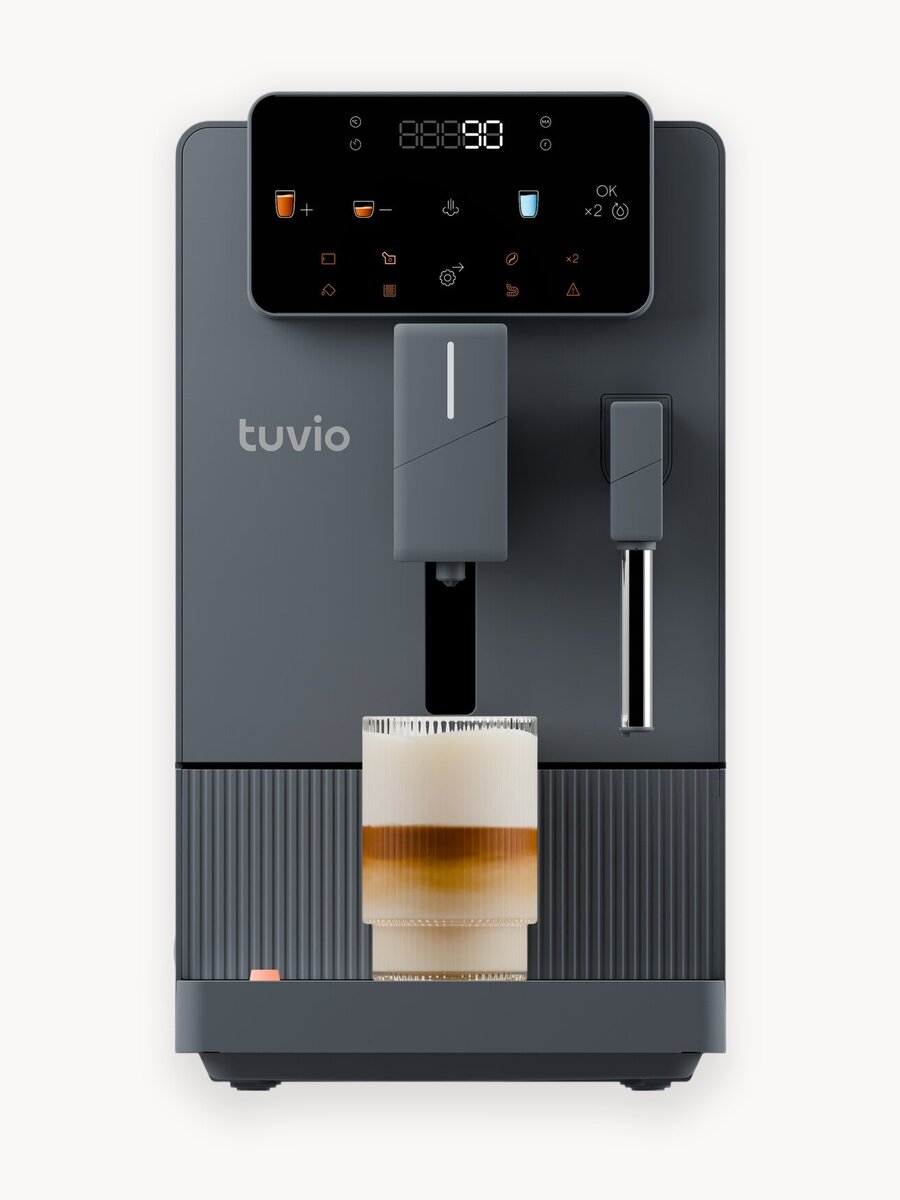 Кофемашина с капучинатором Tuvio TCM21AM, серый