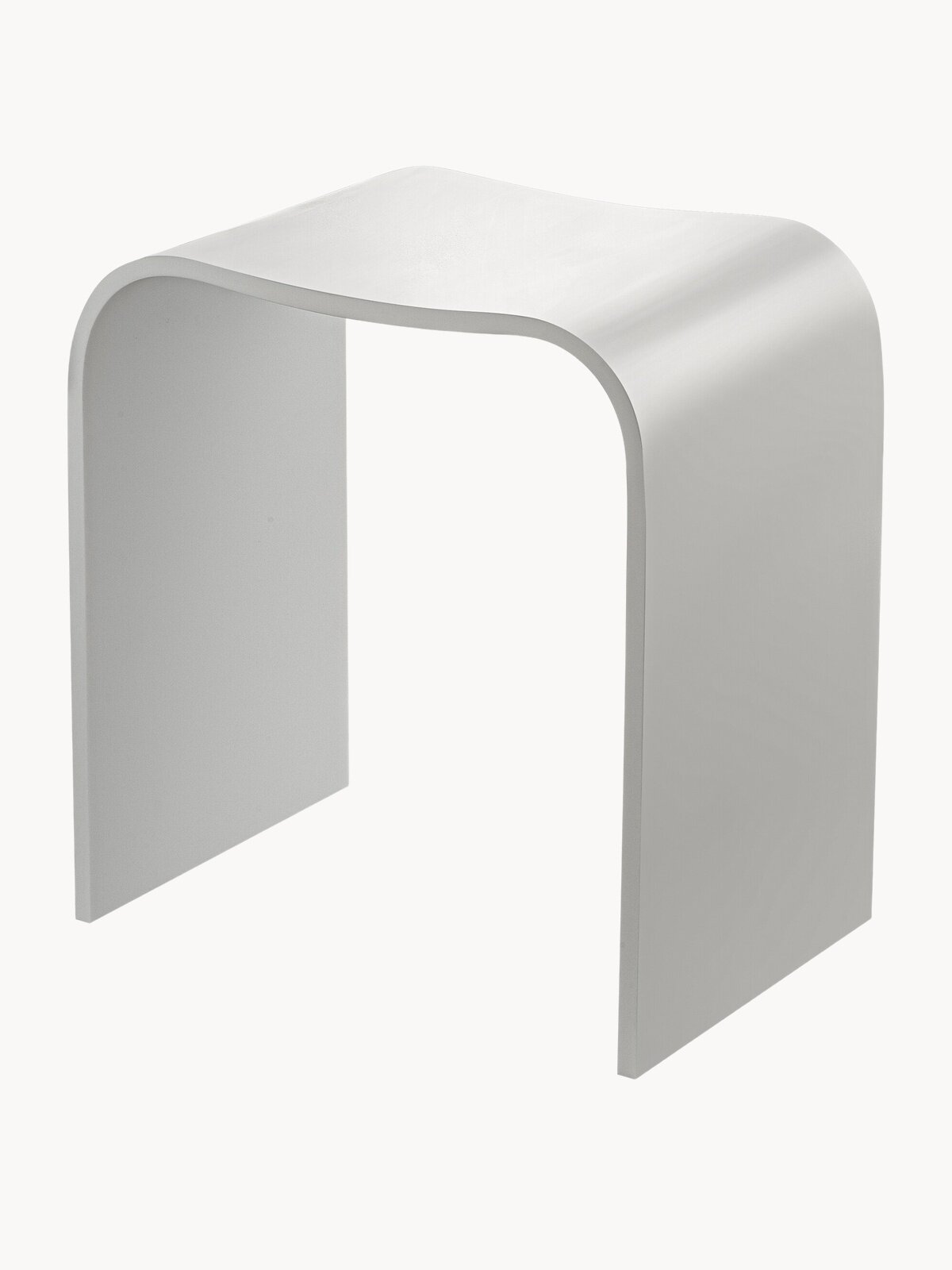 Табурет Geralis T-W, искусственный камень, белый для ванной комнаты, сауны, бассейна