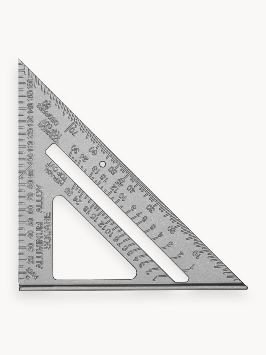 Линейка алюминиевая треугольная 180/255/180мм DEKO DKM180-255-180, 041-0260