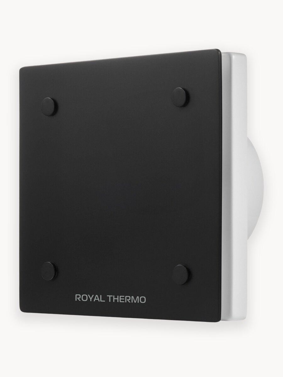 Вентилятор вытяжной Royal Thermo RAFC 100, 100 мм, черный, для ванной и туалета