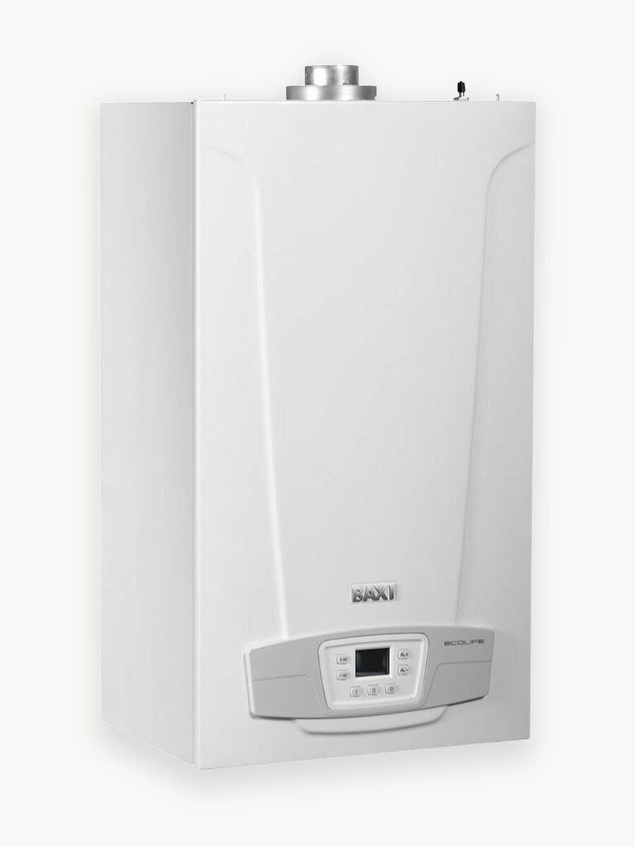 Котел газовый BAXI ECO LIFE 1.24 F +дымоход В комплекте одноконтурный настенный турбированный (закрытая камера сгорания) 24 квт до 240 квадратных метров