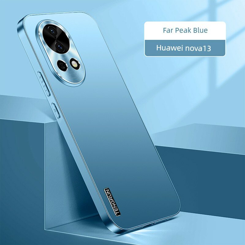 Премиальный матовый электрохромированный противоударный чехол для Huawei Nova 13, океанский синий