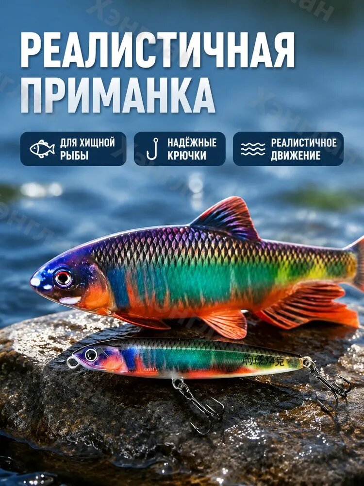 Свинцовая приманка-карандаш для ловли на спиннинг, 24 г, цвет реалистичный уклейка