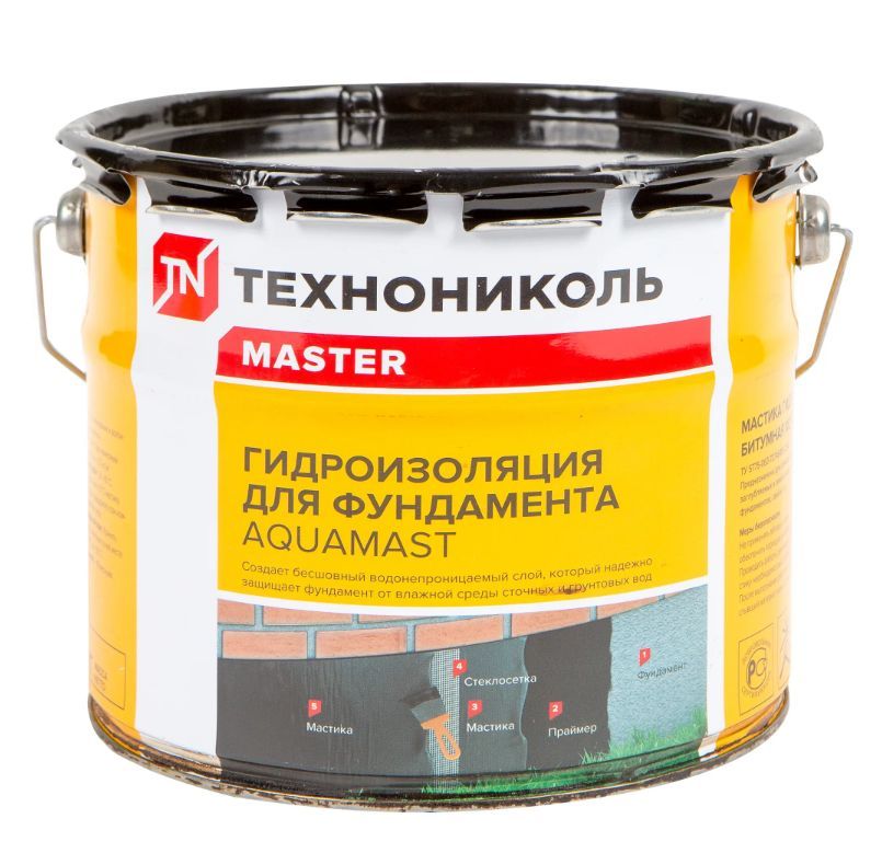 Мастика гидроизоляционная битумная Технониколь AquaMast для фундамента 3 кг