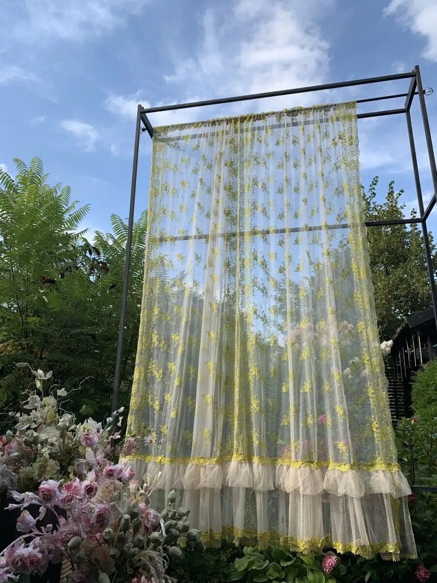 Тюль Ajourele 1001786-9-F, кружевной, бежевый, ширина 265 см