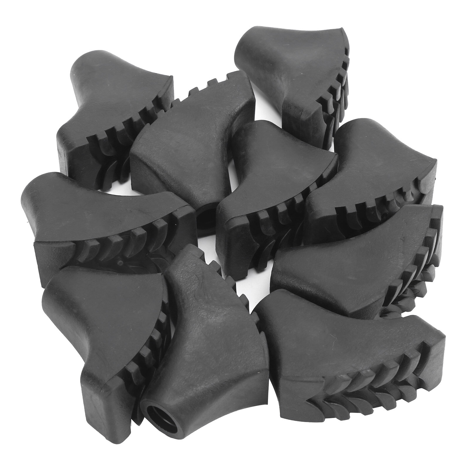 10Pcs Rubber Trekking Pole Foot Cover Nonslip Hiking Feet Outdoor Accessories