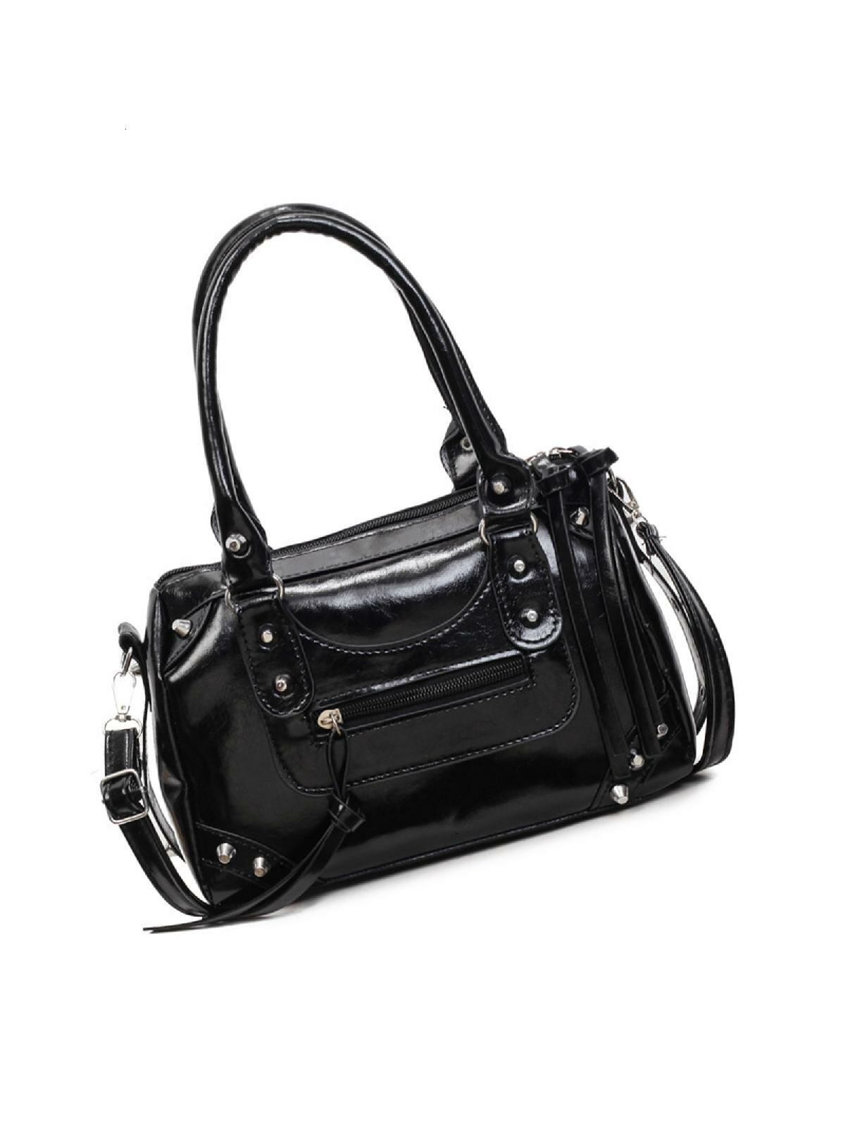 Ретро-сумочка через плечо с верхней ручкой, мягкая сумка Suedes Осень-зима Essential