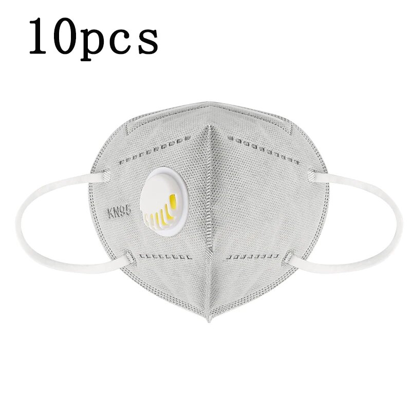 Многоразовая маска для лица KN95, респиратор, 5-слойная защита от пыли, маска FFP2, защитная маска для лица с дыхательным клапаном PM044