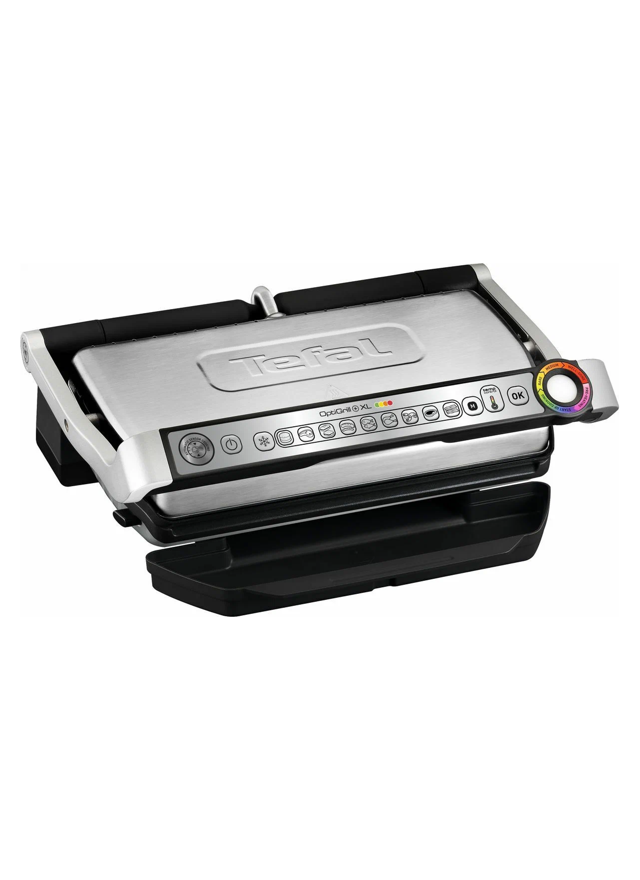 Электрогриль Tefal Optigrill+ XL GC722D34, серебристый, 9 режимов работы