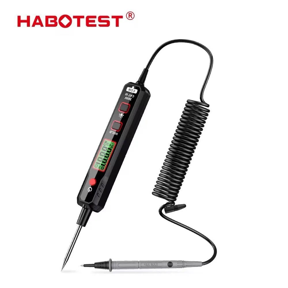 Автомобильный тестер цепей Тестер короткого замыкания электрической HABOTEST HT86B, постоянный ток переменного тока 300 В