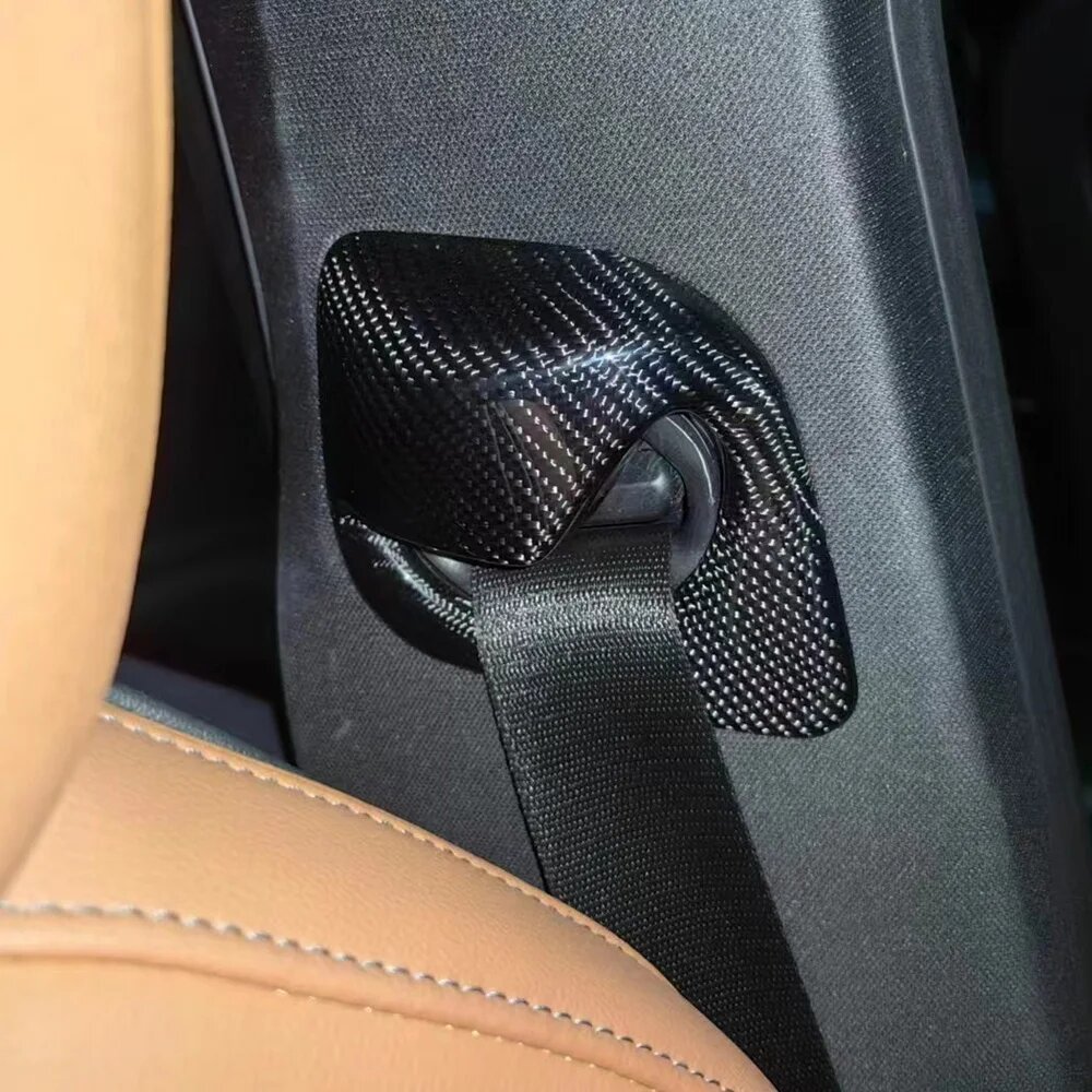 Для BMW X3 G01 X4 G02 G08 X3M X4M F97 F98 2018-2021 Передний ремень безопасности из настоящего углеродного волокна, рамка, отделка салона, 2 шт.