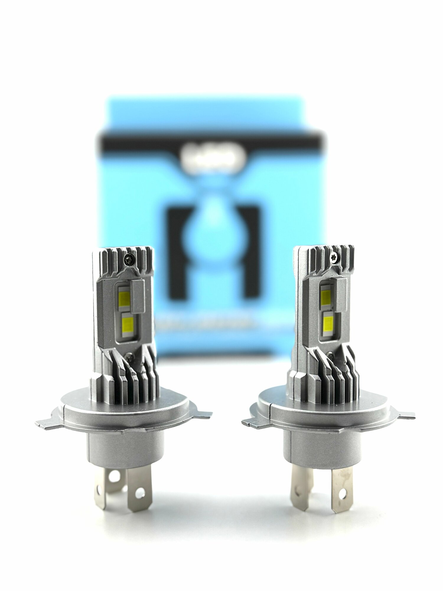 Лед лампы H4 4300k 55W / Светодиодные лампочки теплый свет / led автолампы 2 шт