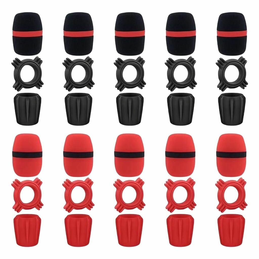 Микрофон чехол для микрофона ktv с защитой от падения защитный чехол для микрофона-3 штуки черный 5 + красный 5 10 комплектов