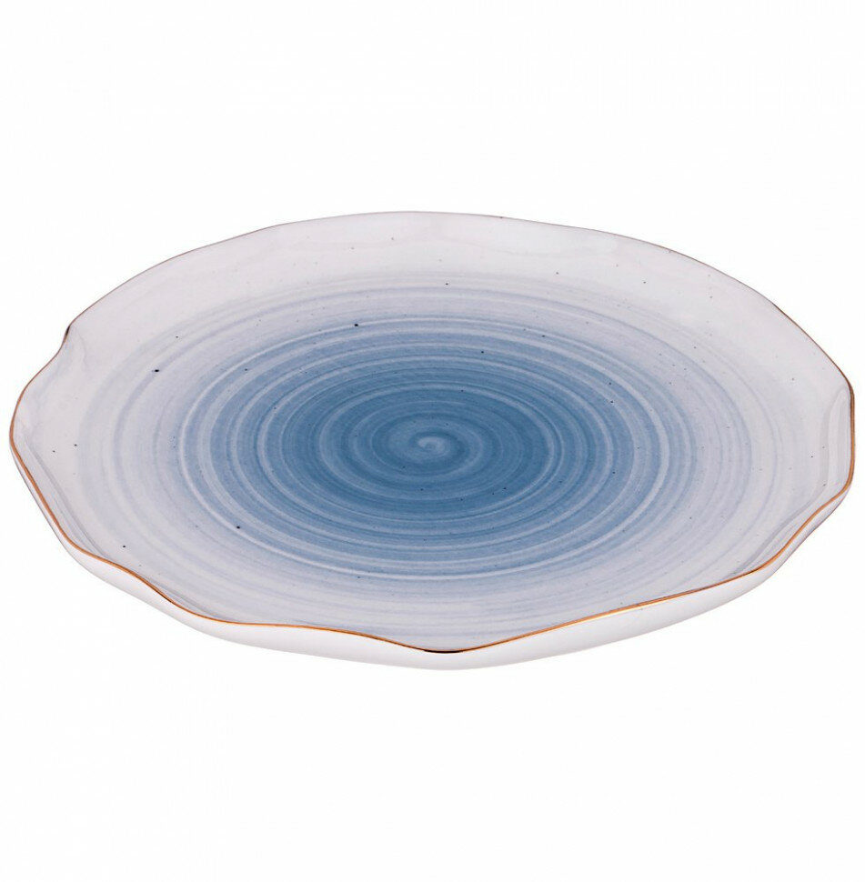 Блюдо 25 см круглое LEFARD "Колор де аква /синяя" / 190728