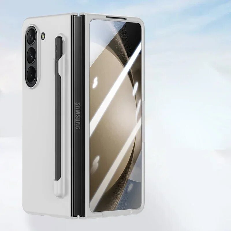 Чехол для Samsung Galaxy Z Fold 6, белый, с держателем ручки