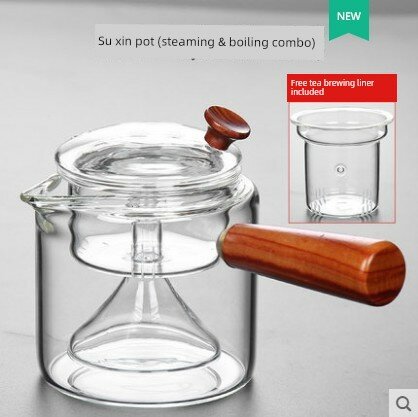 Чайник Taobao, термостойкое стекло, ручная работа, для кипячения и заваривания, 500мл