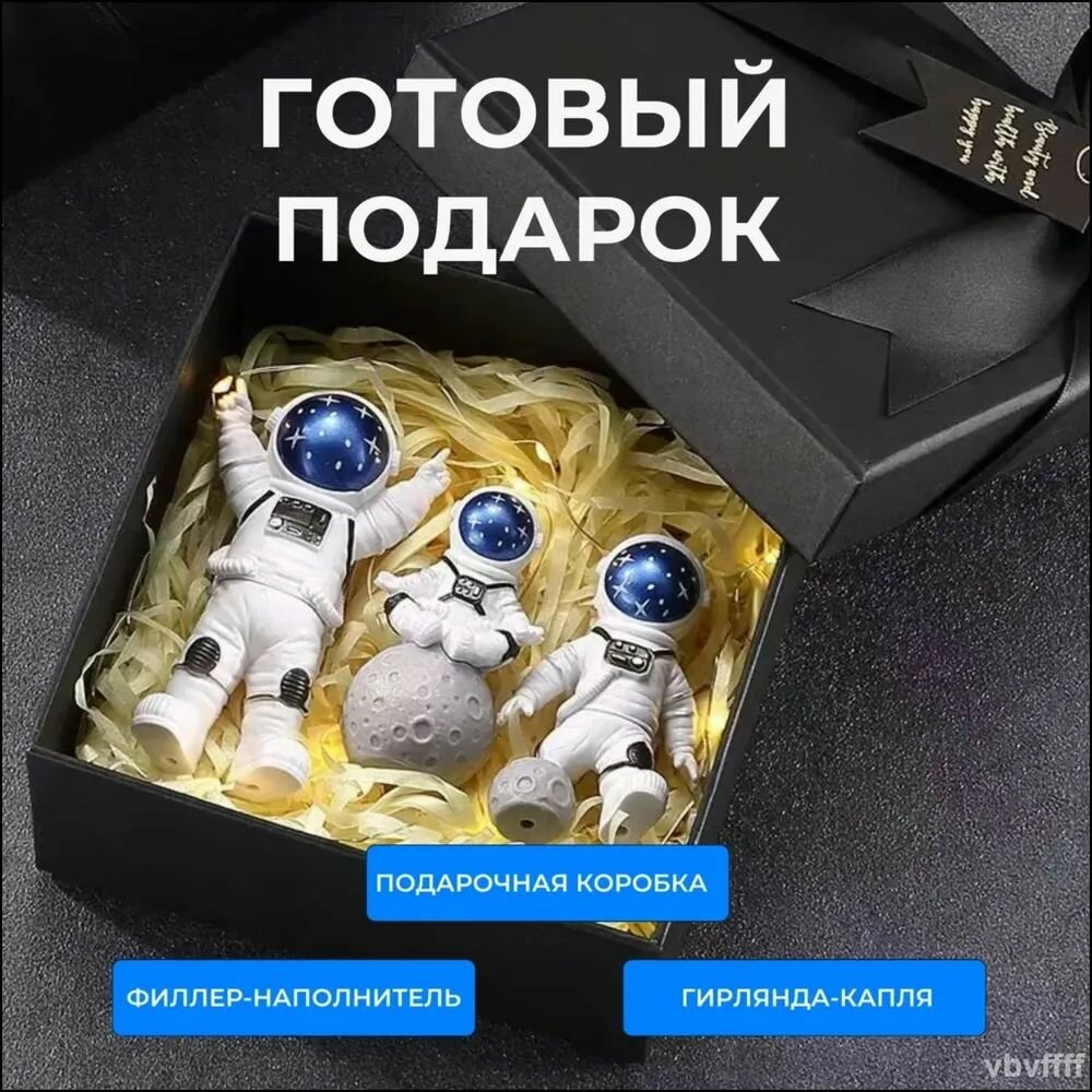 Подарочный набор из 3 фигурок космонавтов