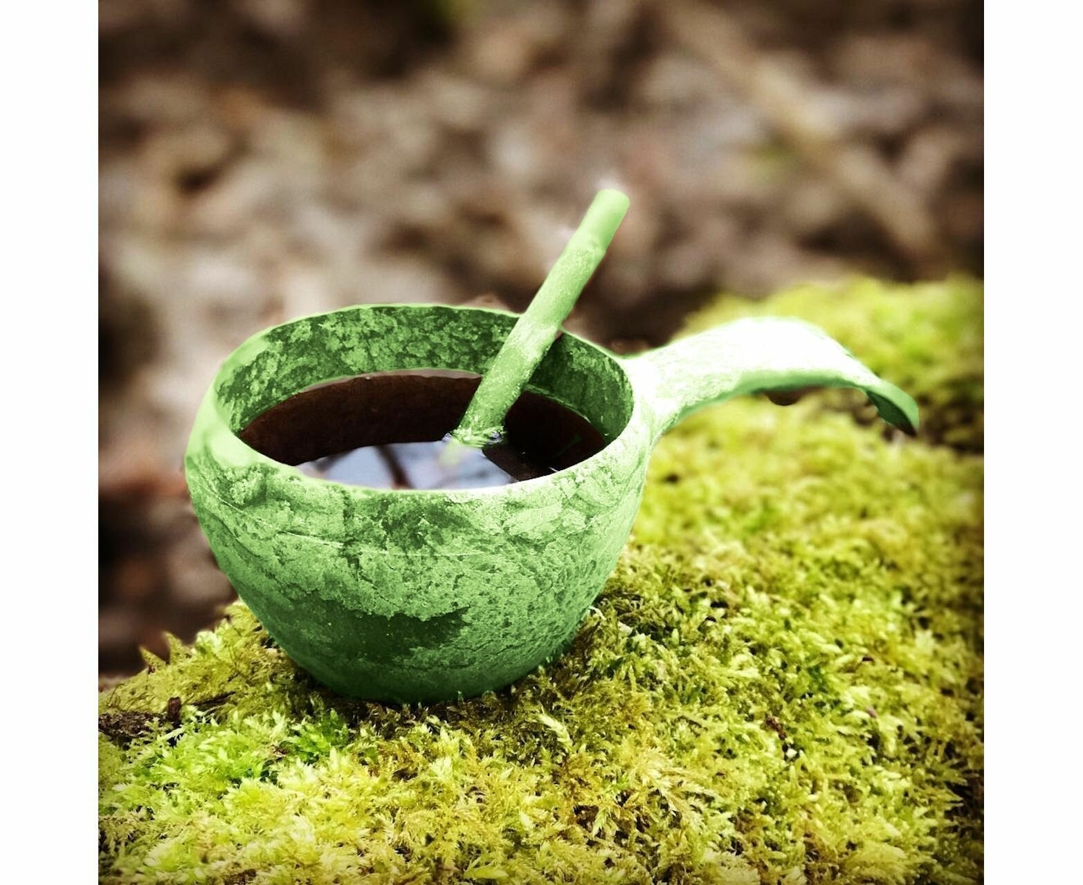 Финская чашка-кукса Kupilka 21 (210 мл.) с чайной ложкой, цвет: Conifer