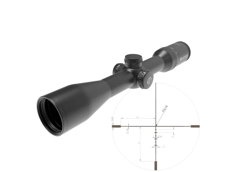 Оптический прицел ARTELV CRS 1.5-6x44 SFP, 30mm, с подсветкой Fiber