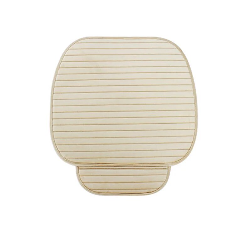 Зимний теплый чехол на автомобильное сиденье, плюшевая Бархатная подушка, универсальный протектор переднего сиденья автомобиля 1 front beige