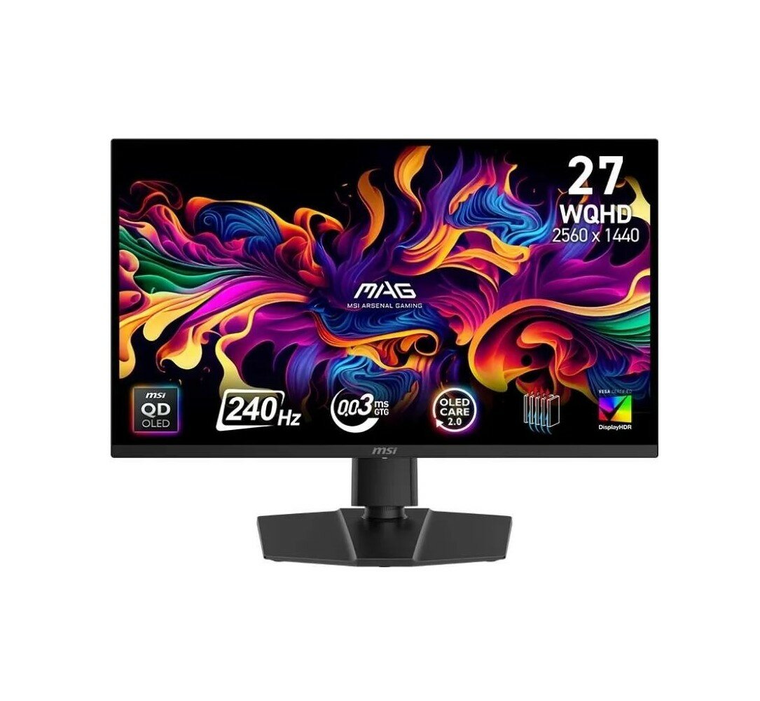 Монитор 26.5" MSI MAG 271QP QD-OLED X24, 2650x1440, 240 Гц, OLED, черный