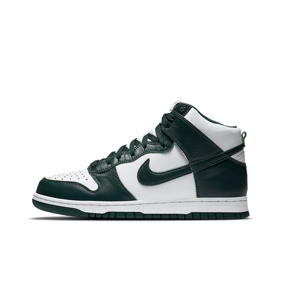 Кроссовки NIKE Dunk High, размер EU 42.5 стопа (27CM), белый-зеленый — фото 1