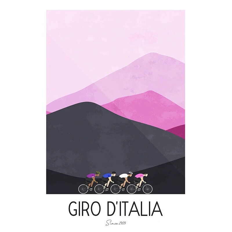 Велоспорт Giro d'Italia, холст 50x70см, SKU-1