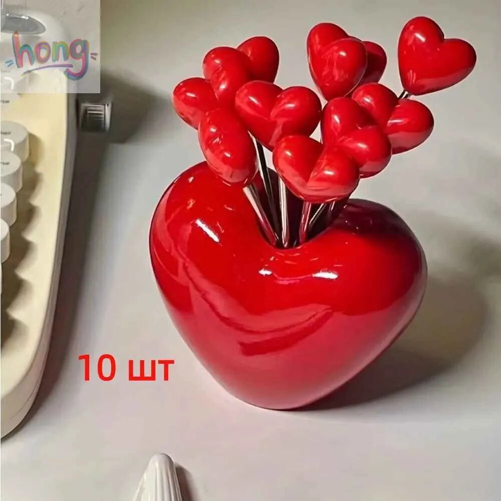 Вилка для салата 1 предм. белый, красный