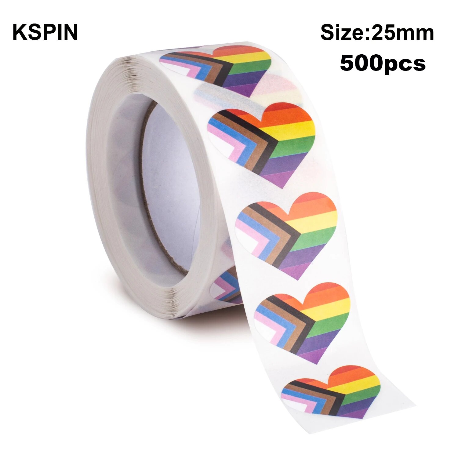 Наклейки Progress Pride, 25 мм, 500 шт, Цвет: ST0006