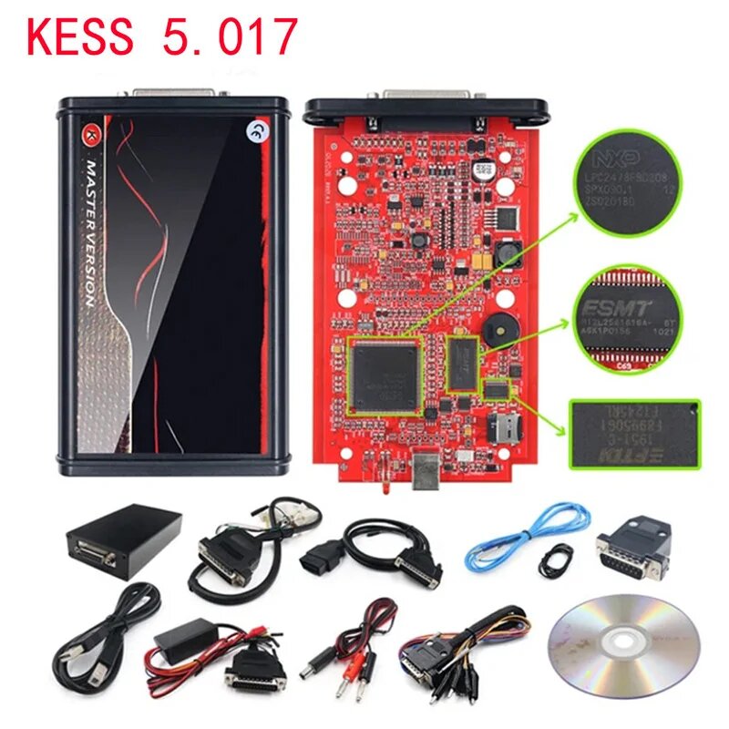 KESS V5.017 ECU Programmer OBD2 Tuning Tool Red PCB