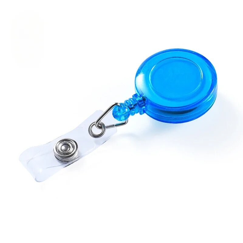 Прозрачный брелок-ретрактор для бейджа Синий, lightblue badge reel