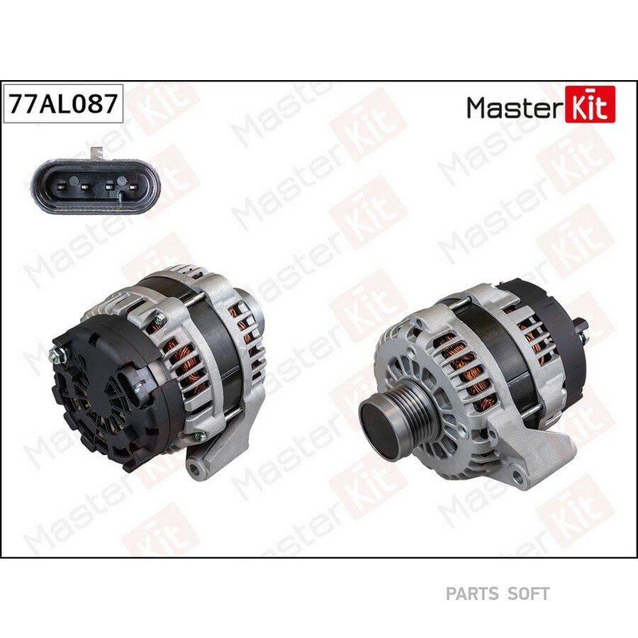 Генератор SSANG YONG от официального дистрибьютора, MASTERKIT, артикул 77AL087