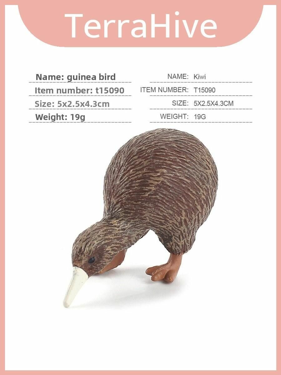 Pvc мини фигурки животных для диорам и образовательных выставок kiwi bird