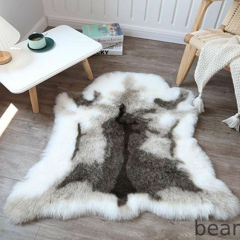 Шкура северный олень искусственная, шкура на пол, коврик, накидка на диван,85*110cm