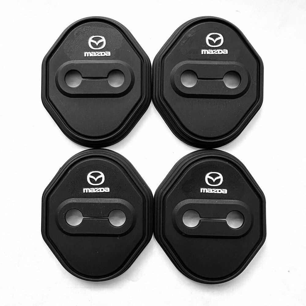 Демпфер замка двери автомобиля, Для Mazda 2 3 6 CX-3 CX-30 CX-4 CX-5 CX-50 CX-60 CX-70, к-т 4 шт, силикон, для Мазда