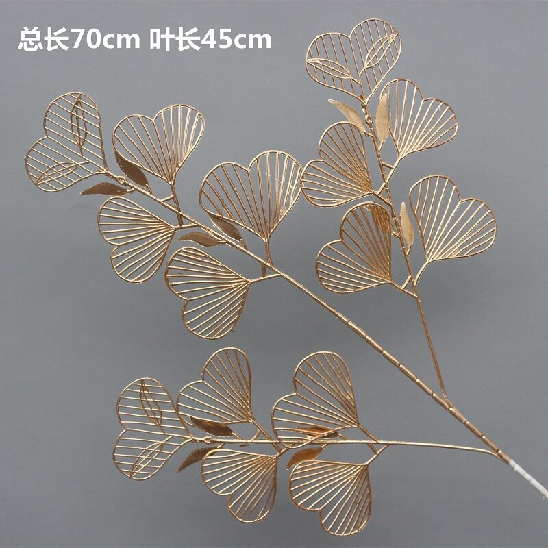 Горячая распродажаГорячая продажа 3-конечного веера, лист гинкго, искусственный цветок, золотая удача, красные плоды, зимнее зеленое украшение для новоселья, декор для гостиной