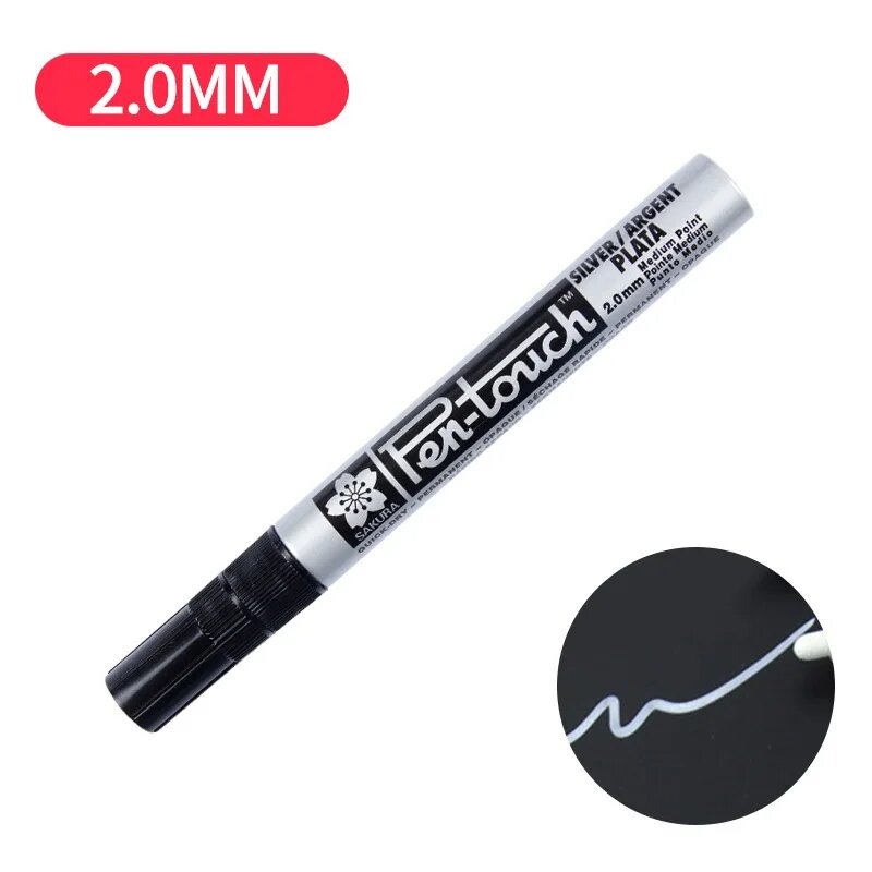 Маркер перламутровый Silver 2.0mm Pen-Touch