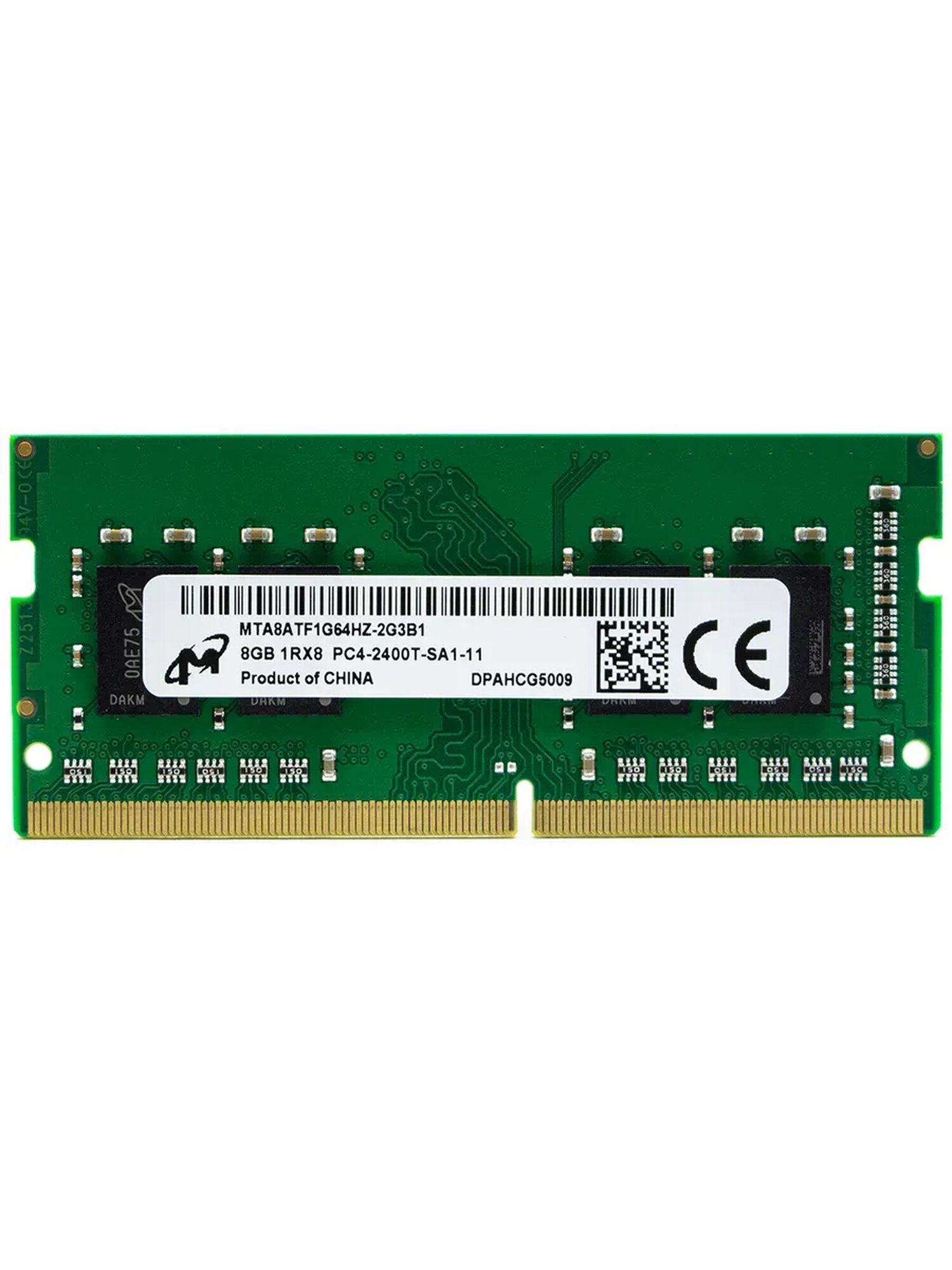Модуль памяти NBook SO-DDR4 8Gb, 2400Mhz, Micron (MTA8ATF1G64HZ-2G3B1)