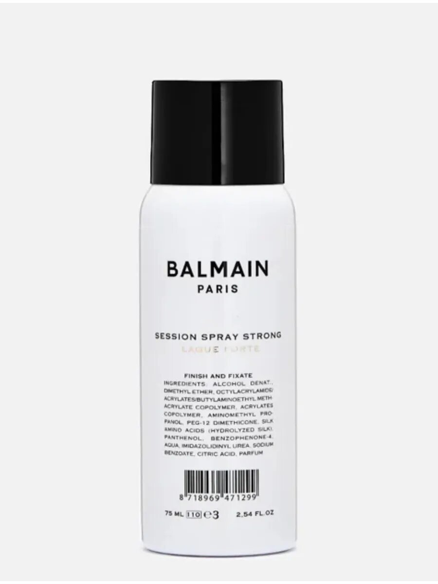 Спрей для укладки волос сильной фиксации BALMAIN session spray strong travel size