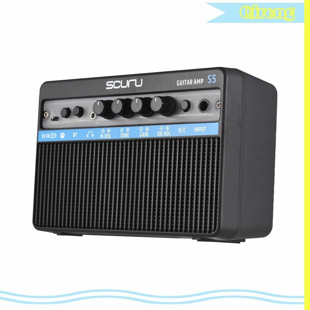 Электрическая гитара, портативный усилитель 16W для уличных выступлений, встроенный эффект дисторшн