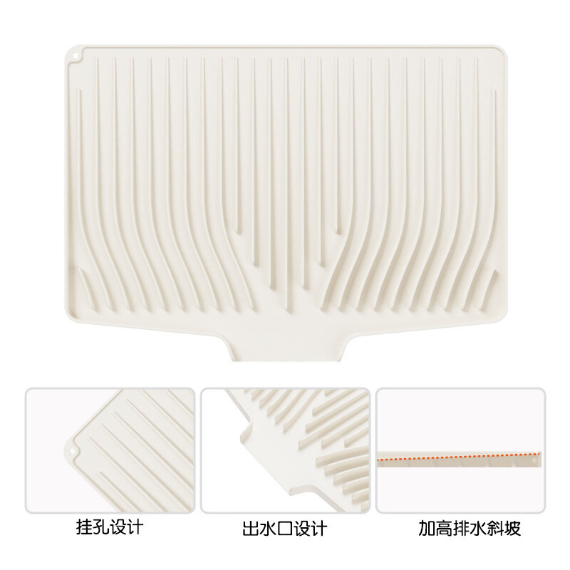 Силиконовый коврик для сушки на кухонной столешнице Amazon, силиконовый коврик для слива посуды, термоизоляционная доска для слива