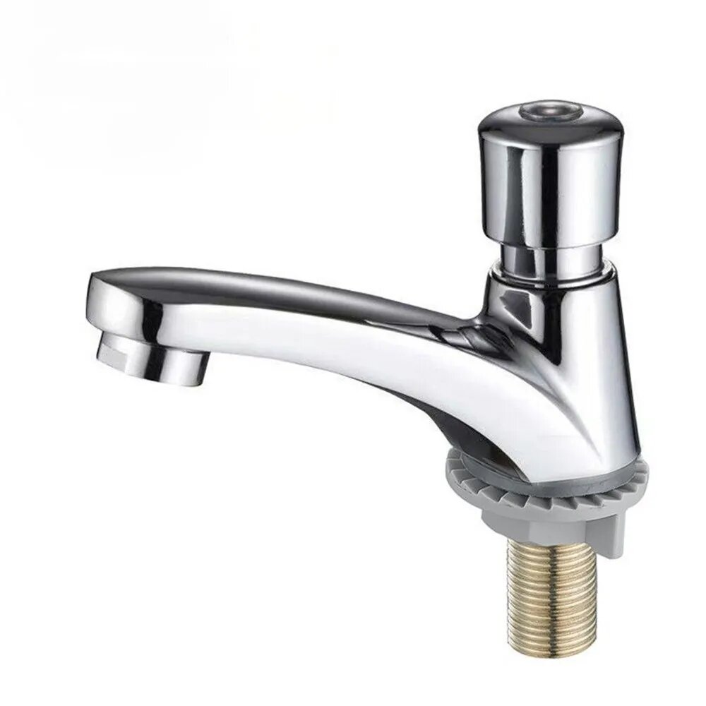 OZ-Trasat Смеситель для общественного туалета с задержкой срабатывания, хромированный, самозакрывающийся, экономящий воду