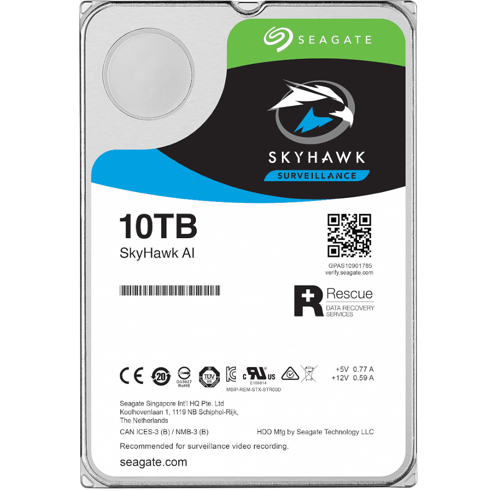 Жесткий диск Seagate ST10000VE0008, 10 ТБ, 3.5", 7200об/мин, 256МБ, SATA III