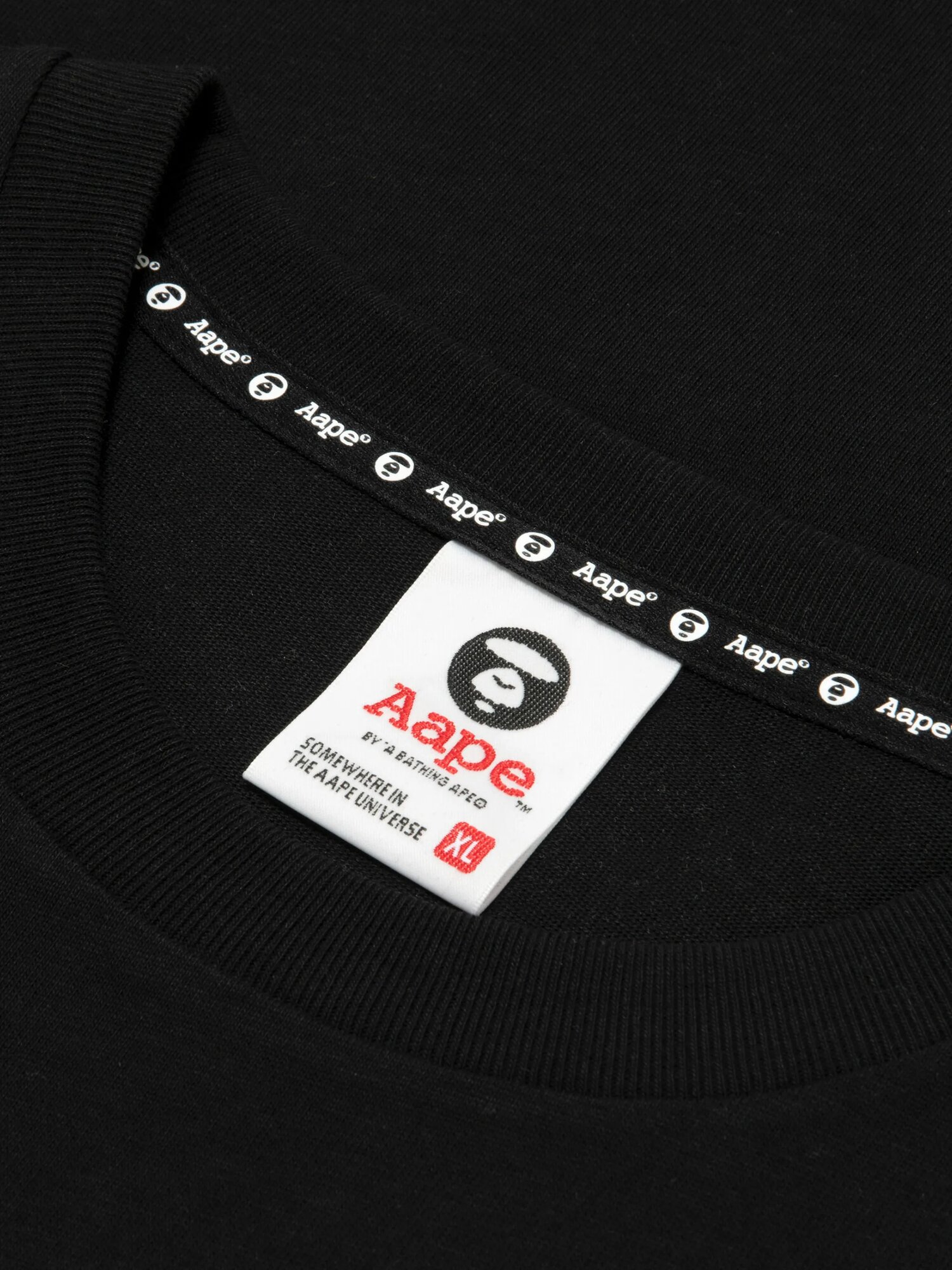 Футболка AAPE BY A BATHING APE, размер S, черный — фото 1