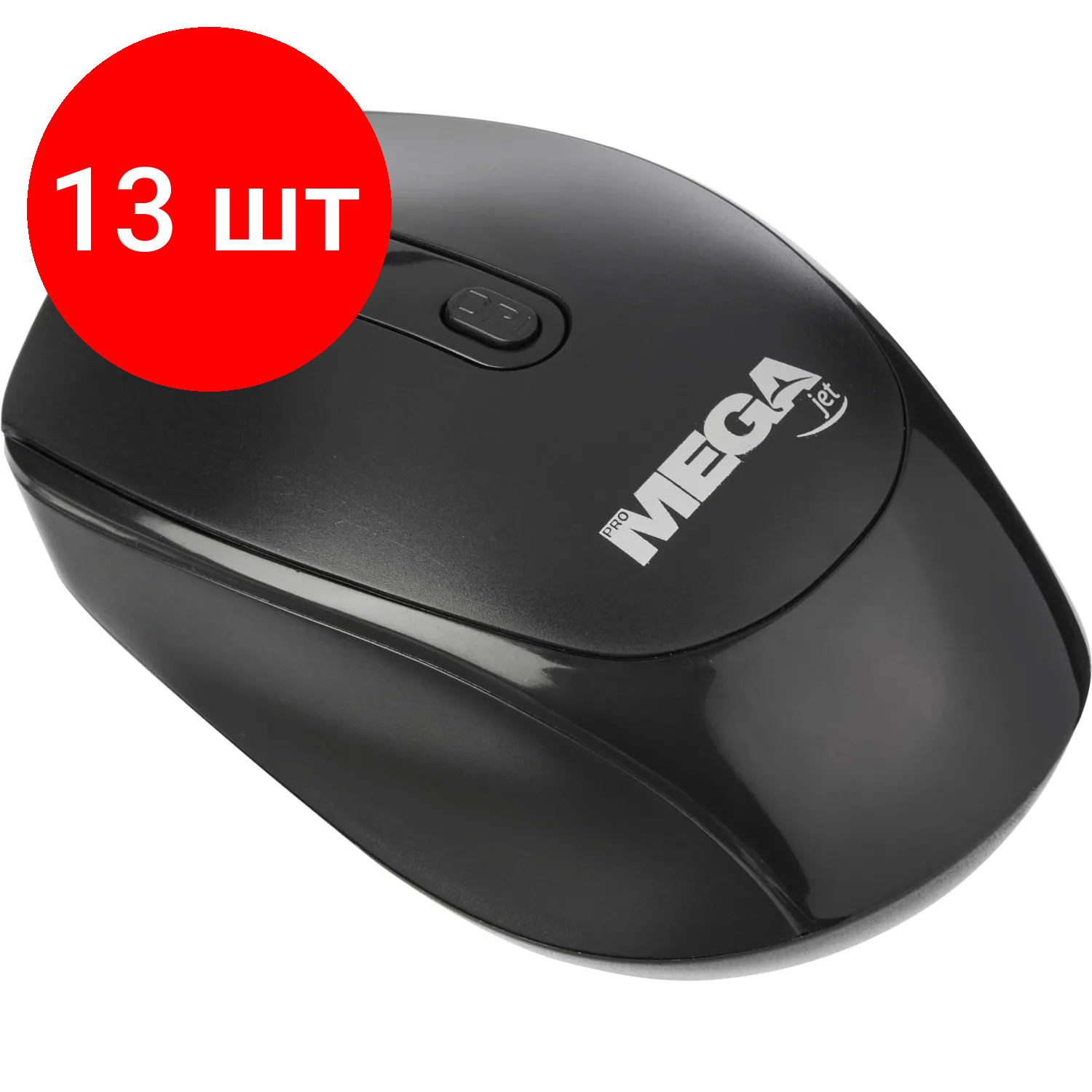 Комплект 13 штук, Мышь компьютерная ProMega jet WM002 USB WLS RT/1 АА/dpi 1600/3 кн/черный