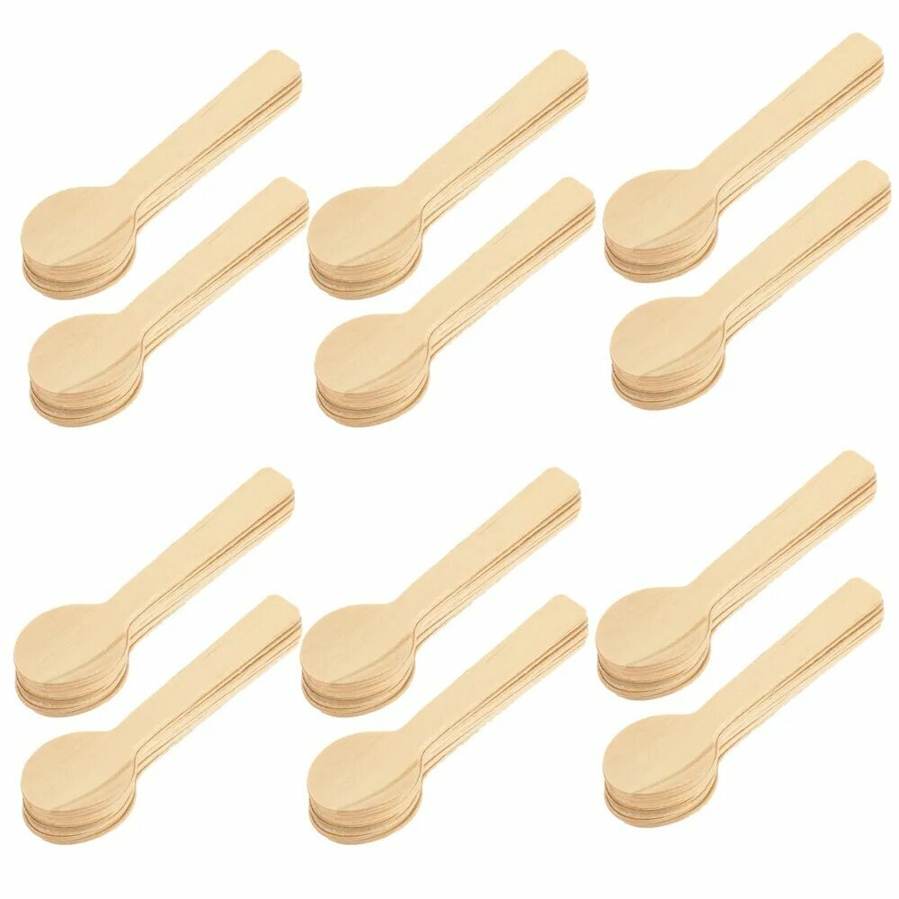 Мини Ложки Для Десертов, Бежевый Цвет, Использование В Ресторанах, 100 Штук