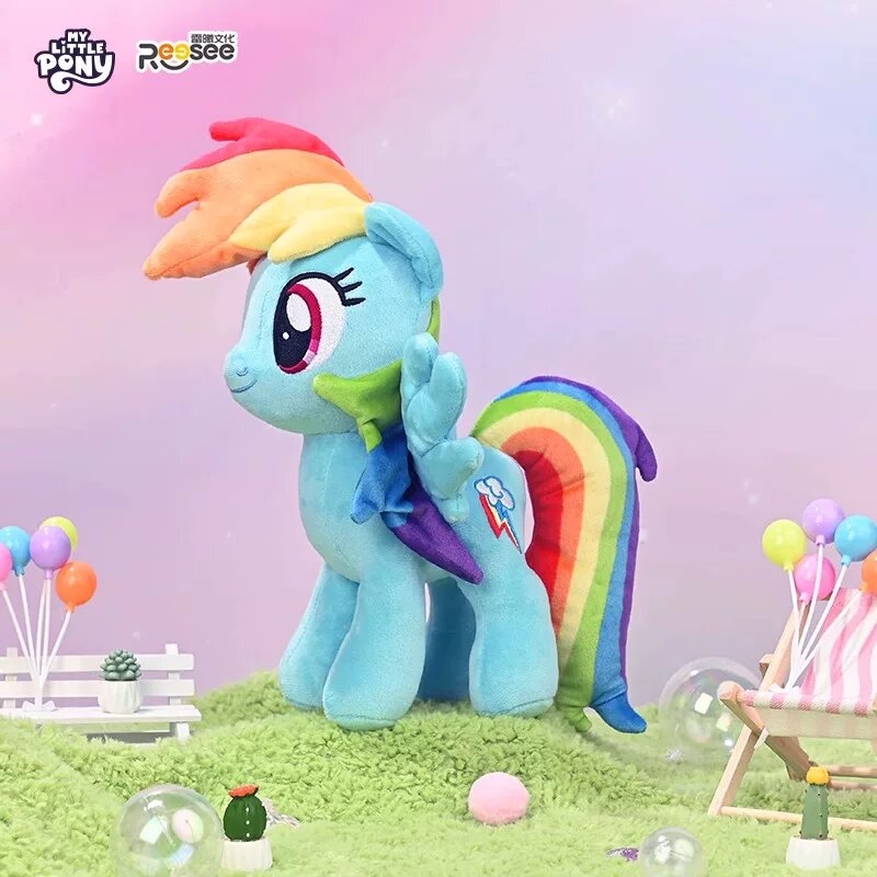 Плюшевая фигурка My Little Pony - Рейнбоу Дэш, энергичный мультяшный персонаж, игрушка для детей, подарок на день