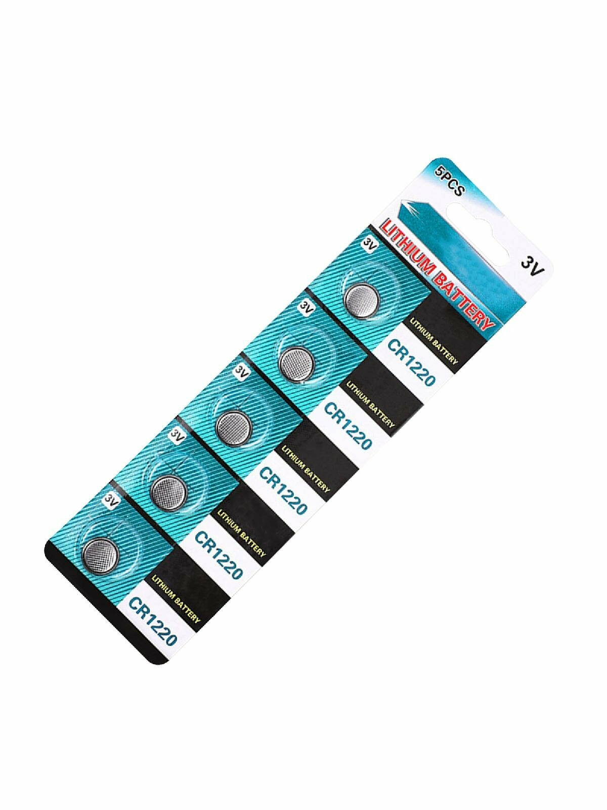 Упаковка из 5шт /10шт батареек CR1220 с кнопочными элементами для часов, калькуляторов, игрушек