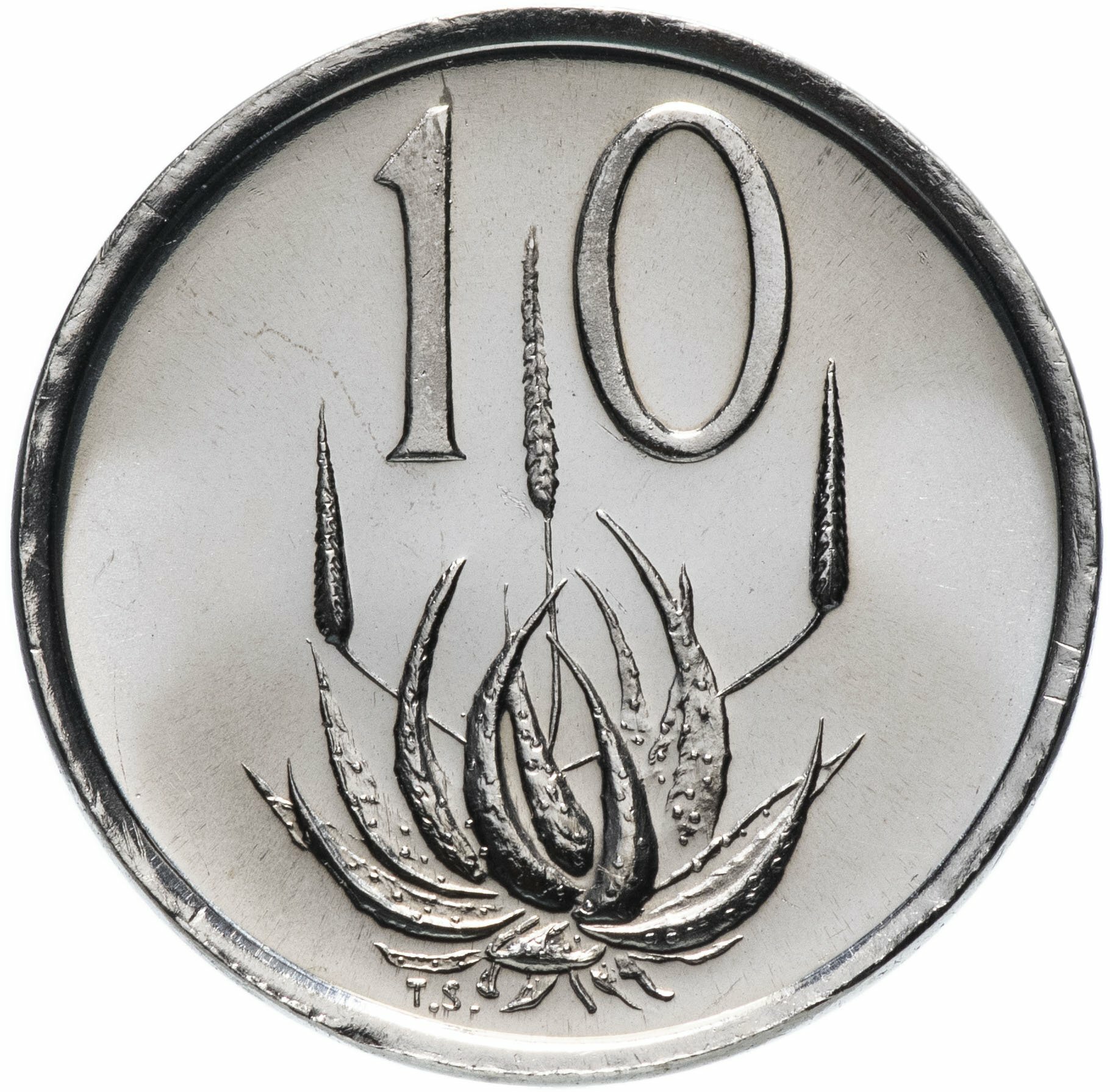 ЮАР 10 центов cents 1984, Никель, в сохранности UNC