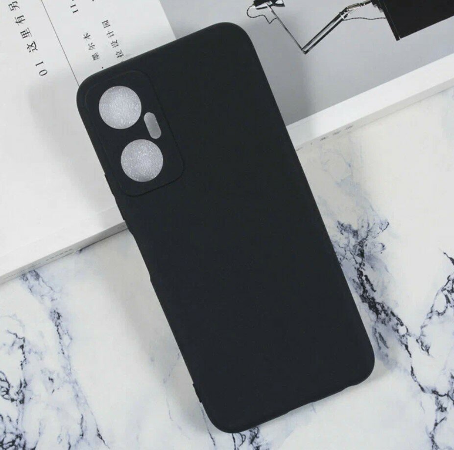 Задняя панель-чехол-накладка MyPads Morbido для Infinix Hot 20 5G ультра-тонкая полимерная из силикона черная